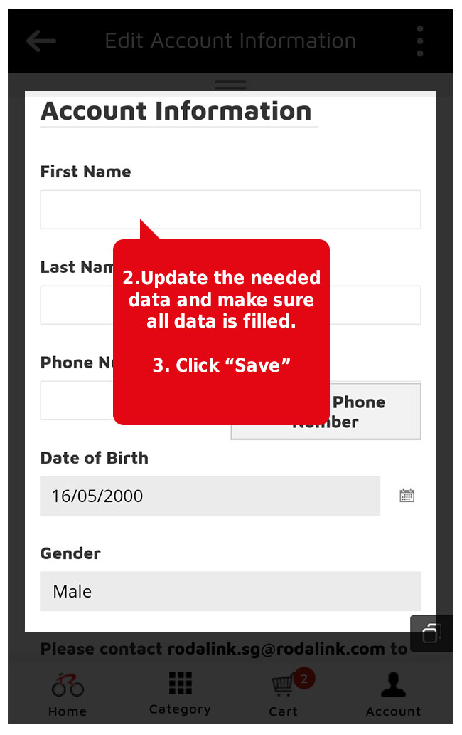 How to update the personal information on my account? / FAQs
